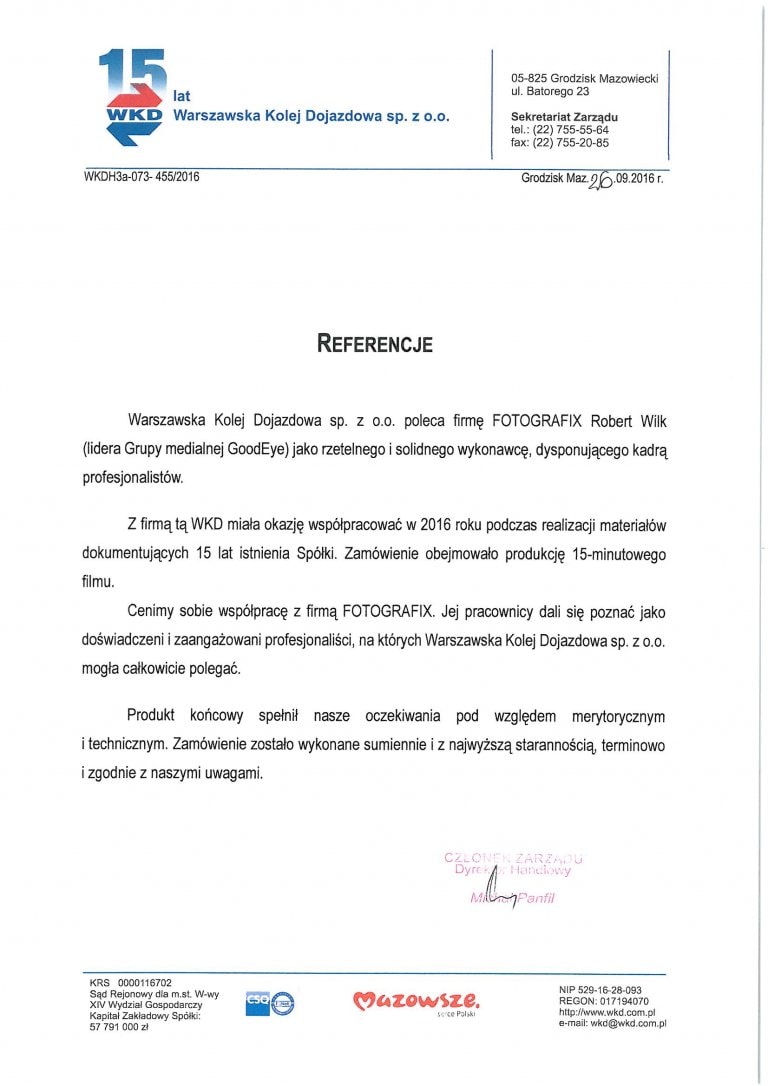 Referencje - Producent filmów i animacji - Grupa GoodEye